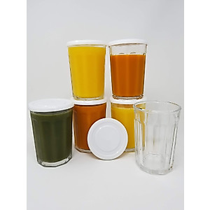 Mian White Plastic Lids fits Luminarc Working Glass 6 Pack