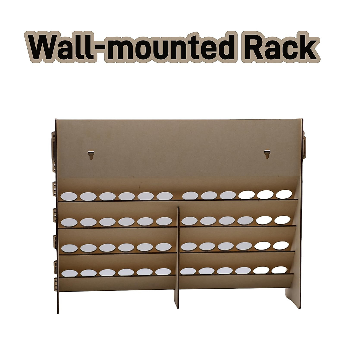 Craft Paint Storage- Paint Holder for Vallejo Paint with 72 Holes - Wall-mounted Craft Paint Rack