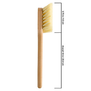 Redecker Tampico Fiber Garden Cushion Brush with Oiled Beechwood Handle, Outdoor Upholstery and Furniture Brush, Made in Germany