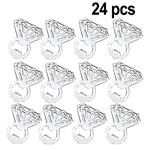Awtlife 24 Pcs Vintage Diamond Bottle Opener for Wedding Party Favors