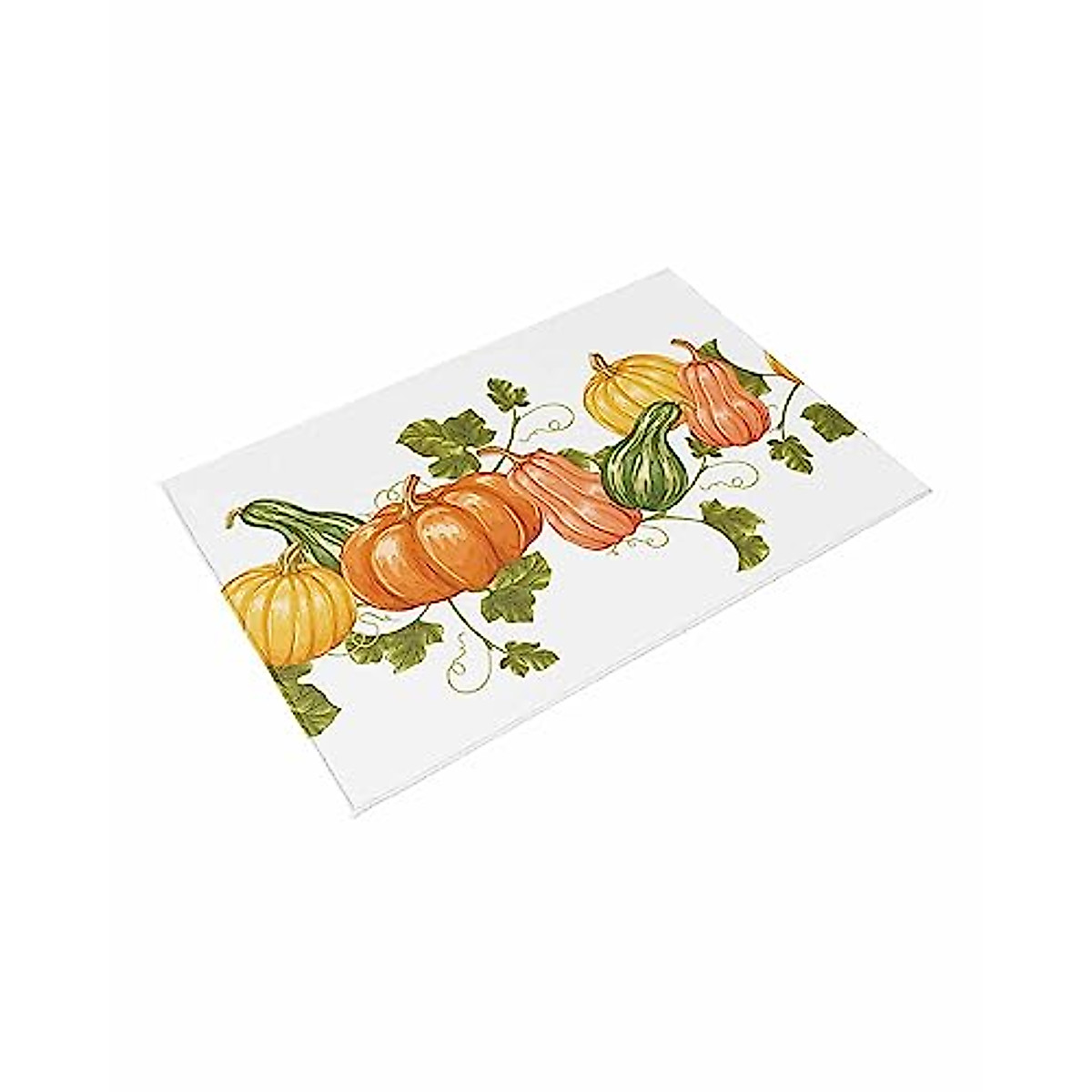 Outdoor Rug Carpet Indoor Area-Rug Thanksgiving Autumn Pumpkin Washable High Traffic Bedroom Kitchen Mat Backyard Patio Porch Rug, 4 X 6