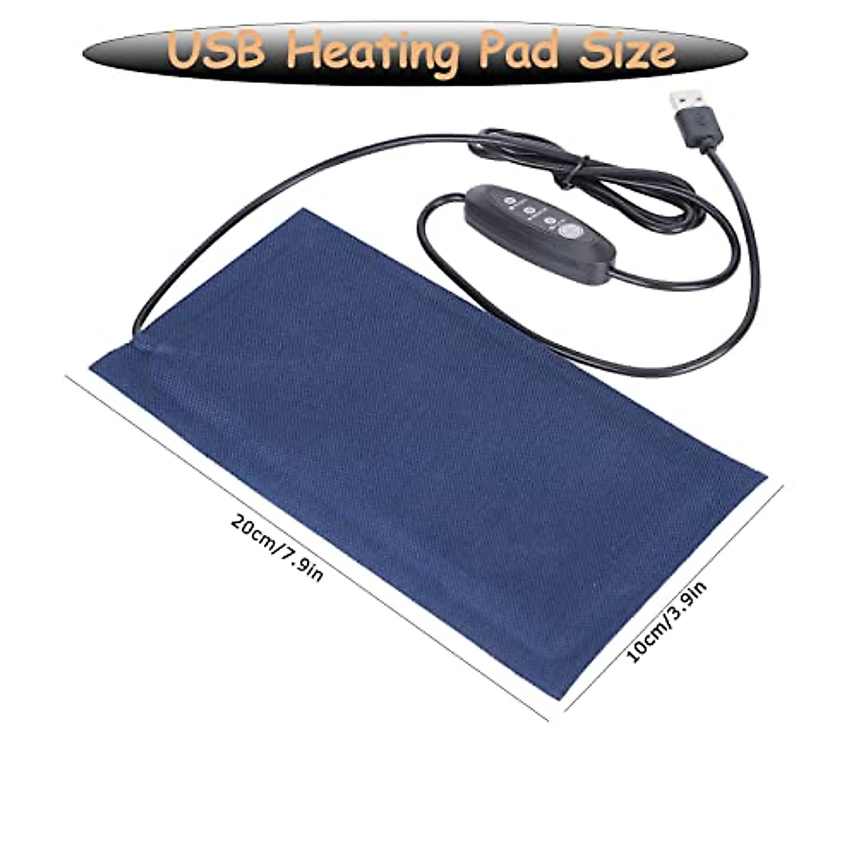 Small Reptile Heating Pad,6x3 inch USB Reptile Heat Pad with 3 Level Adjustable Function USB Heating Pad Pet Dog Heating Pad Terrarium Heat Mat for Lizards,Tortoise,Pets Seedling Small Animals