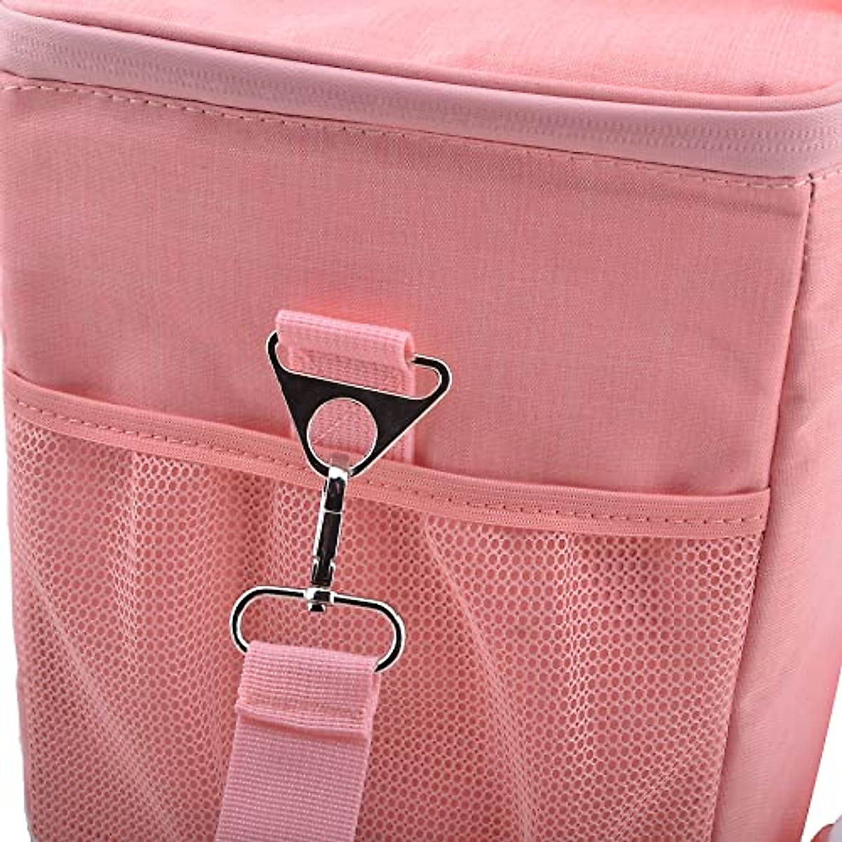 MKPCW Reusable Lunch Bag Insulated cooler Lunch Box Internal leak proof with Adjustable Shoulder Strap for Men Women (Pink)
