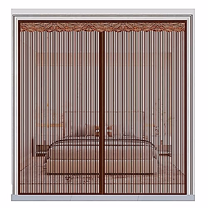 Magnetic Screen Door Mesh, Size: 67 x 87in/170 x 220cm, Magnet Closure Doors Curtain Netting for Patio Apartment Backyard Balcony Decor Anti Bug Keep Flies Away