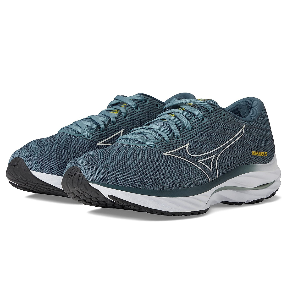 Mizuno Men's Wave Rider 26 | Neutral Running Shoe | Goblin Blue/Vaprous Grey | US 10