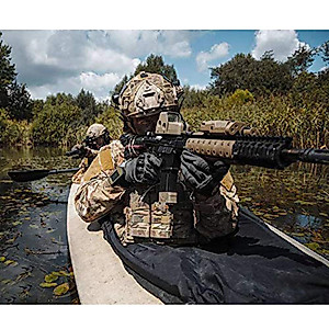 REEBOW GEAR Tactical Gloves Motorcycle Riding Gloves Full Finger Gloves Black Medium