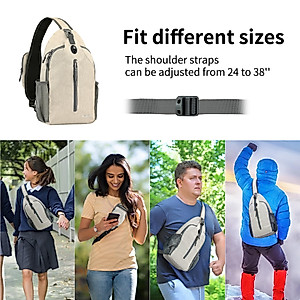 MAYLISACC Sling Backpack, Crossbody Bags for Women Men, Sling Bag with Earphone Hole, Small Casual Daypack Backpacks