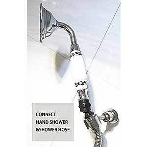 MissMin shower head swivel adapter ball joint,showerhead adjustable connector,brushed nickel