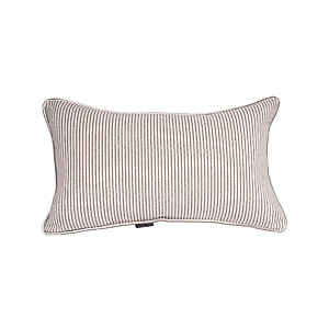 SUPMAISON Pack of 2 Decorative Indoor Outdoor Outdoor Pillow 20" x 12", (Polyester, Veranda Stripe Tan)