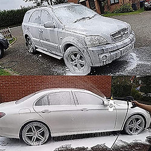 MEKOH 1 Liter Adjustable Foam Cannon Snow Foam Lance with 1/4" Quick Connector 5 Pressure Washer Nozzles for Car Detailing Cleaning