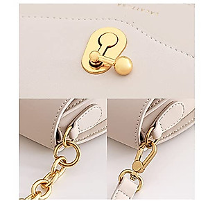 UUCOMOO Crossbody Saddle Bags White Purse for Women Small Crossbody Bags Purses and Handbags Women's Shoulder Handbags