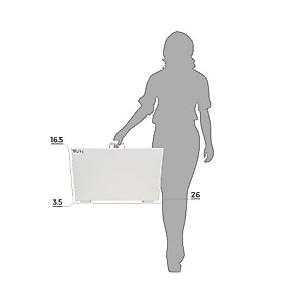 Worky 15-in-1 Home Office Portable Workstation Desk with Built-in Storage, 3.5" D x 26" W x 16.5" H, 14 Lbs, White