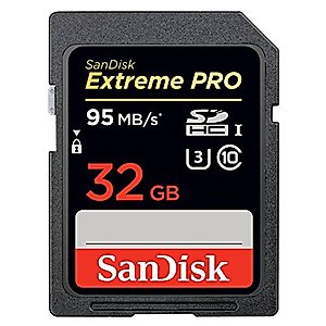 SanDisk Extreme PRO 32GB up to 95MB/s UHS-I/U3 SDHC Flash Memory Card - SDSDXPA-032G-X46