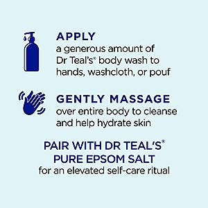 Dr Teal's Body Wash With Pure Epsom Salt, Detoxify & Energize With Ginger & Clay, 24 fl oz (Pack of 4) (Packaging May Vary)