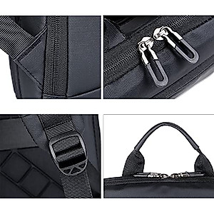 FLYMEI Slim Laptop Backpack, Water Resistant Notebooks Backpack Slim Backpack Business Travel Backpack for 15.6 inch Laptop, Lightweight Computer Bag for Men and Women, Black Leisure Back Pack