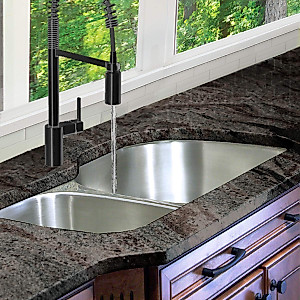 Nantucket Sinks NS7030-R-16 70/30 Reverse Double Bowl 16 Gauge Undermount Stainless Steel Kitchen Sink, 32.5"