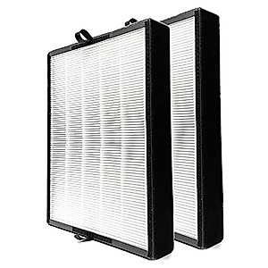 Nispira True HEPA Filter Replacement Compatible with Breathe 45i Smart Flex Air purifier. Compared to Part B4-Odor, B4-Fresh, FL40-Silver-Carbon, 2 Packs