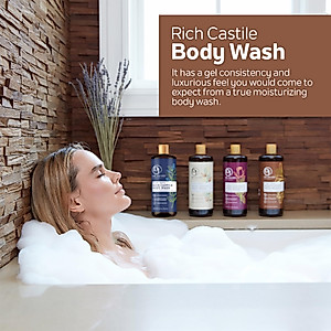 DR. JACOBS NATURALS Castile Sandalwood All-Natural Body Wash for Moisturizing Dry and Sensitive Skin Shampoo with Plant-Based Ingredients Gluten, Preservatives-Free Formula - 32 oz, Pack of 1