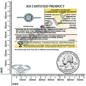 FRIENDLY DIAMONDS Lab Created Diamond Ring 3/8 Carat Lab Grown Halo Diamond Engagement Rings For Women 10K White Gold Lab Created SI-GH Quality Halo Diamond Rings Pure Diamond Halo Rings