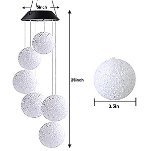 Yard Decor Lights,Crystal Ball Solar Wind Chimes Outdoor,2023 for All mom/Women/Grandma/Daughter/Aunt/Friend/Wife and Sister,Gardening Gift, Birthday Gift, Garden Decor
