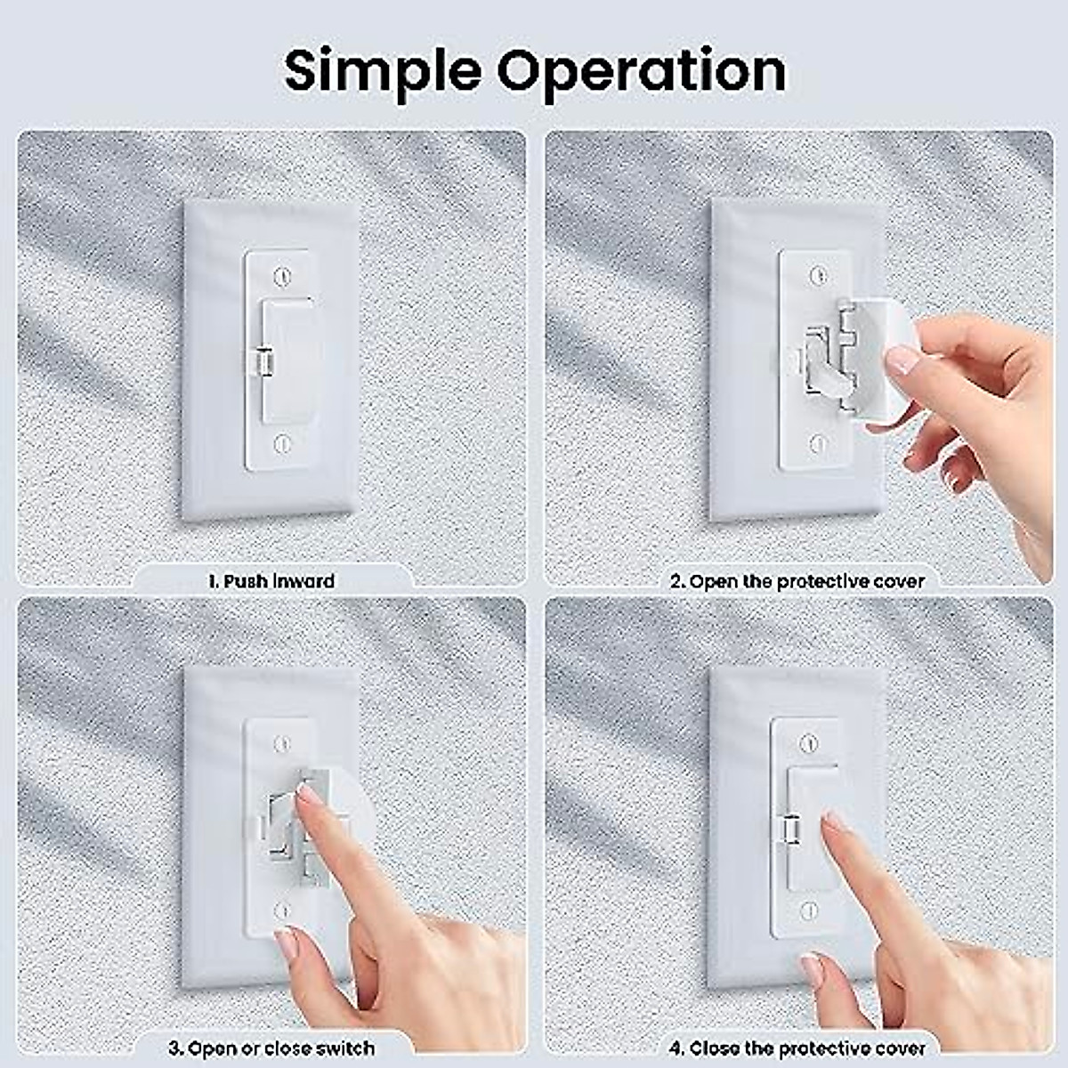 Switch Cover-Light Switch Cover-Light Switch Cover Guard-Light Switch Guard-Light Switch Cover Child Proof-Child Proof Light Switch Cover(White,1pc)