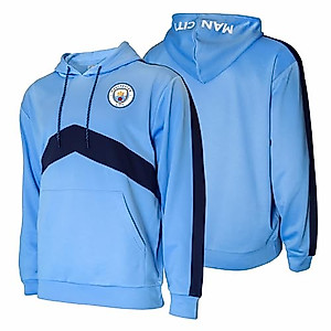 Icon Sports Manchester City Hoodie for Men, Man City Officially Licensed Hooded Soccer Sweatshirt for Adults