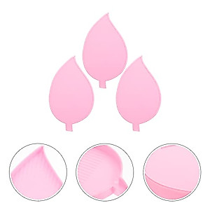 COHEALI 3pairs Tool Container Plate Diamonds for Art Organizers Cross of Bead Round Lids Nail Picture Diamond Craft Accessories with Leaf Tray Mosaic Painting Dotting Sorting