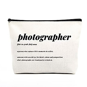 fkovcdy Photographer Gifts Photography Lovers Gifts for Women Friend Sister Makeup Bag Birthday Christmas Gifts for Friend Female Unique Gag Gifts for Photography Lover