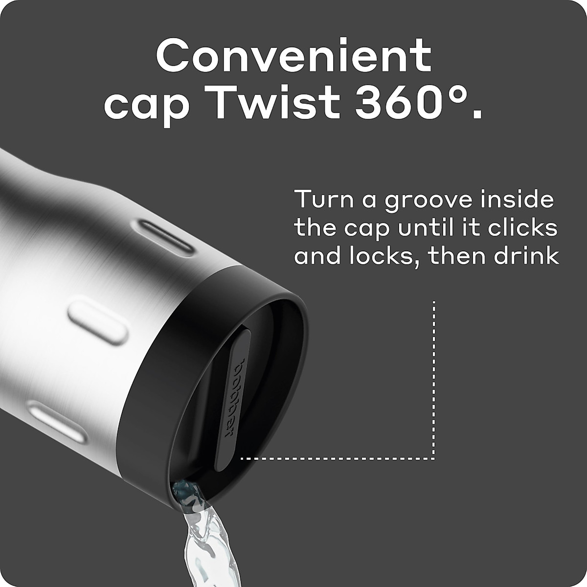 BOBBER - 12 OZ Vacuum Insulated Stainless Steel Portable Travel Coffee Mug With 100% Leakproof Locked Lid (Matte)