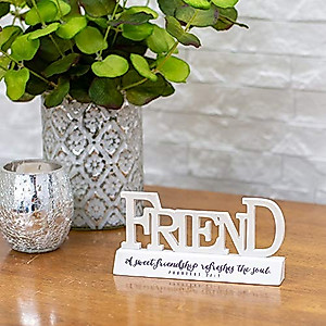 Dicksons Friend Friendship Refreshes The Soul Proverbs 27:9 Resin Stone Tabletop Word Plaque