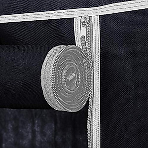 Shoe Rack 10 Tier Shoes Cabinet Storage Organizer Closet with Dustproof Nonwoven Fabric Cover, Store up to 45 Pairs of Shoes (Black Extra-Wide)