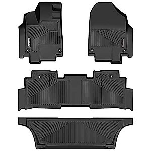 OEDRO Floor Mats Compatible for 2018-2023 Honda Odyssey, Unique Black TPE All-Weather Guard Floor Liners