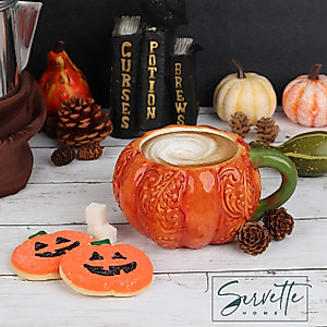 Servette Home Funny Ceramic Coffee Mugs Food Theme (Pumpkin)