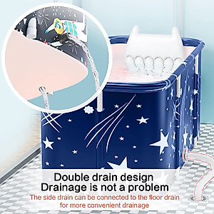 Portable Bath Tub, Foldable Bathtub for Adults and Kids, Therapy Tub for Shower Stall Bathroom Fold Up Japanese Soaking Hot SPA Bathtub, Hot Bath Tub, Ice Bath Tub 45.3''x23.6''x19.7''