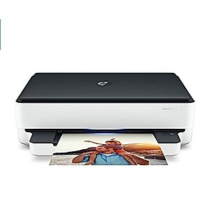 HP Envy 6075 Wireless All-in-One Printer, Mobile Print, Scan & Copy, Compatible with Alexa (8QQ97A) (Renewed)