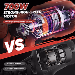 Paint Sprayer, 700W HVLP Electric Spray Paint Gun, 4 Copper Nozzles & 3 Patterns, Easy to Spray, Paint Sprayers for Home Interior and Exterior, Furniture, Fence, Walls, DIY Works, Ceiling, Cabinets