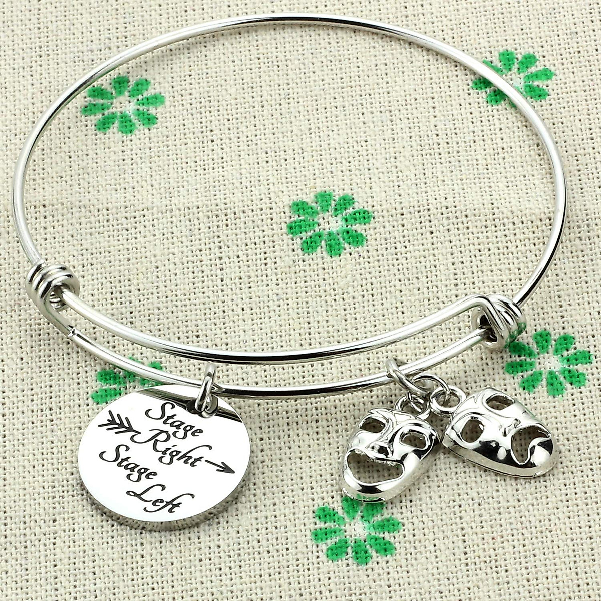 Kivosliviz Theater Gifts Bracelet Drama's Bracelets Gift Comedy Tragedy Jewelry for Actress Theater Bracelet