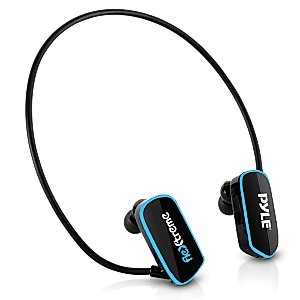 Pyle Waterproof MP3 Player Swim Headphone-Submersible IPX8 Flexible Wrap-Around Style Headphones Built-in Rechargeable Battery USB Connection w/4GB Flash Memory&Replacement Earbuds-Pyle PSWP6BK