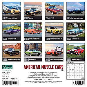 American Muscle Cars 2021 Wall Calendar