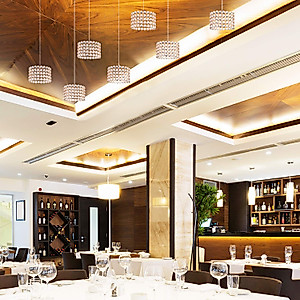 Crystal Lamp Shade Ceiling Light Shade Fitting for Living Room, Bedroom and Bathroom, Warm White, Bulb Not Included (Gold, 5.9 x 5.9 x 3.94 Inch)