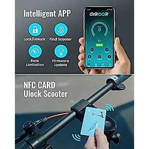 Gyroor Electric Scooter Adults with Dual Shock Absorbers Up to 31 Miles 18.6Mph,Turn Signal 500W Motor NFC Safety Lock,IP67 Core Components Waterproof Foldable Scooter Electric for Adults