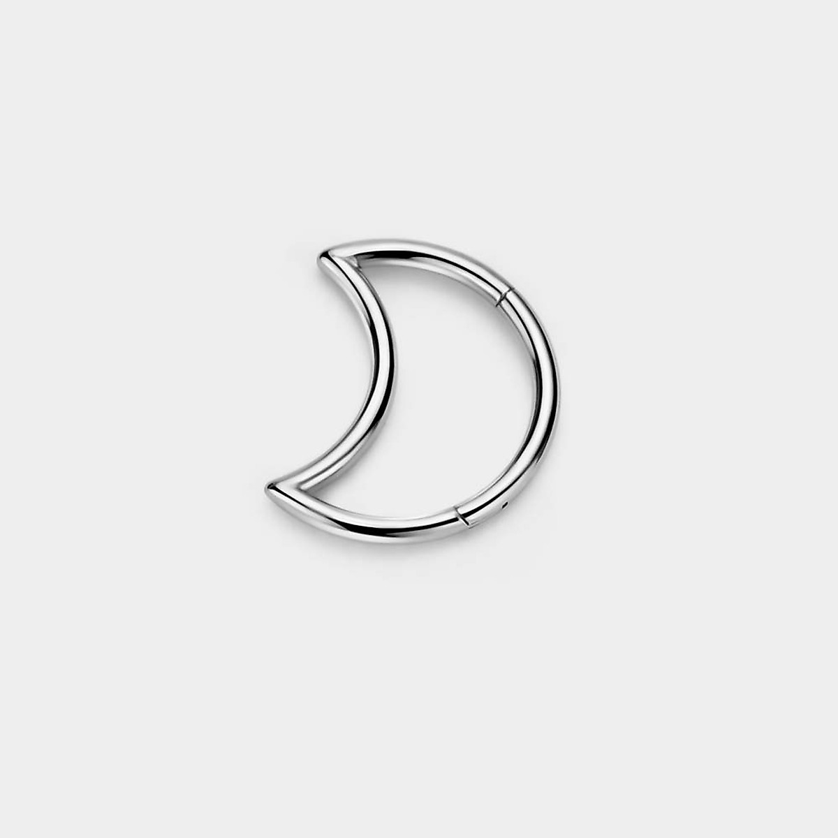 FANSING 18g Cartilage Earring Hoop Silver 18 Gauge Daith Earrings for Women 18 Gauge Earrings for Rook Piercing Jewelry Surgical Steel Helix Earring 8mm Moon Piercing Earring