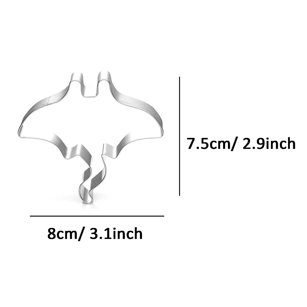 WJSYSHOP Manta Ray Mobula Fish Shape Cookie Cutter
