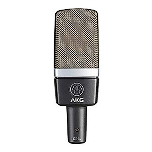 AKG Pro C214 Professional Large-Diaphragm Condenser Microphone with Studio Stand and Pop Filter (3 Items)