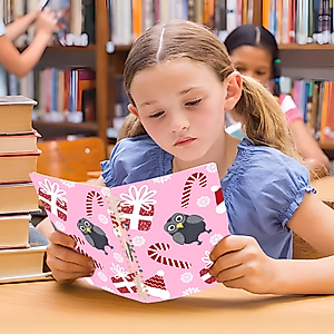 SPRIPORT Christmas Owls Pink Spiral Journal Notebook for Women Men A5 Memo Notepad Sketchbook with Durable Hardcover & 60 Pages Writing Journal for Journaling Boys Grils Study Notes Work School