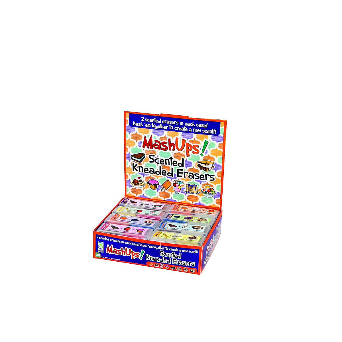 Raymond Geddes 69836 Mash Ups Scented Erasers For Kids (Pack of 24)