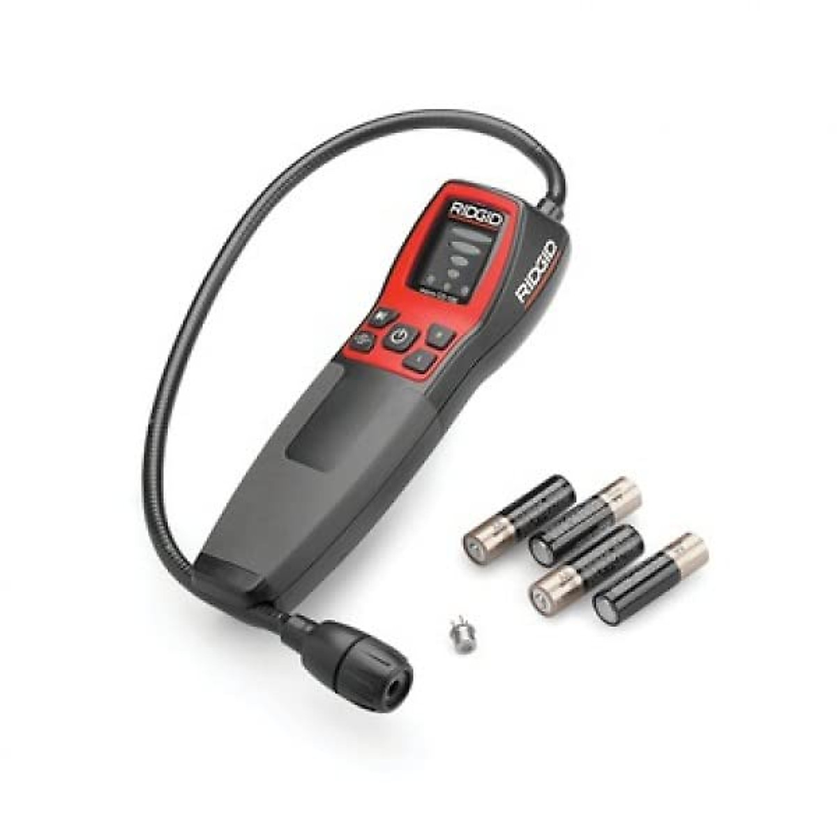 RIDGID 36163 CD-100 Micro Combustible Gas Handheld Diagnostic Detector with 16" Flexible Probe and Visual, Audible, and Vibration Alarms