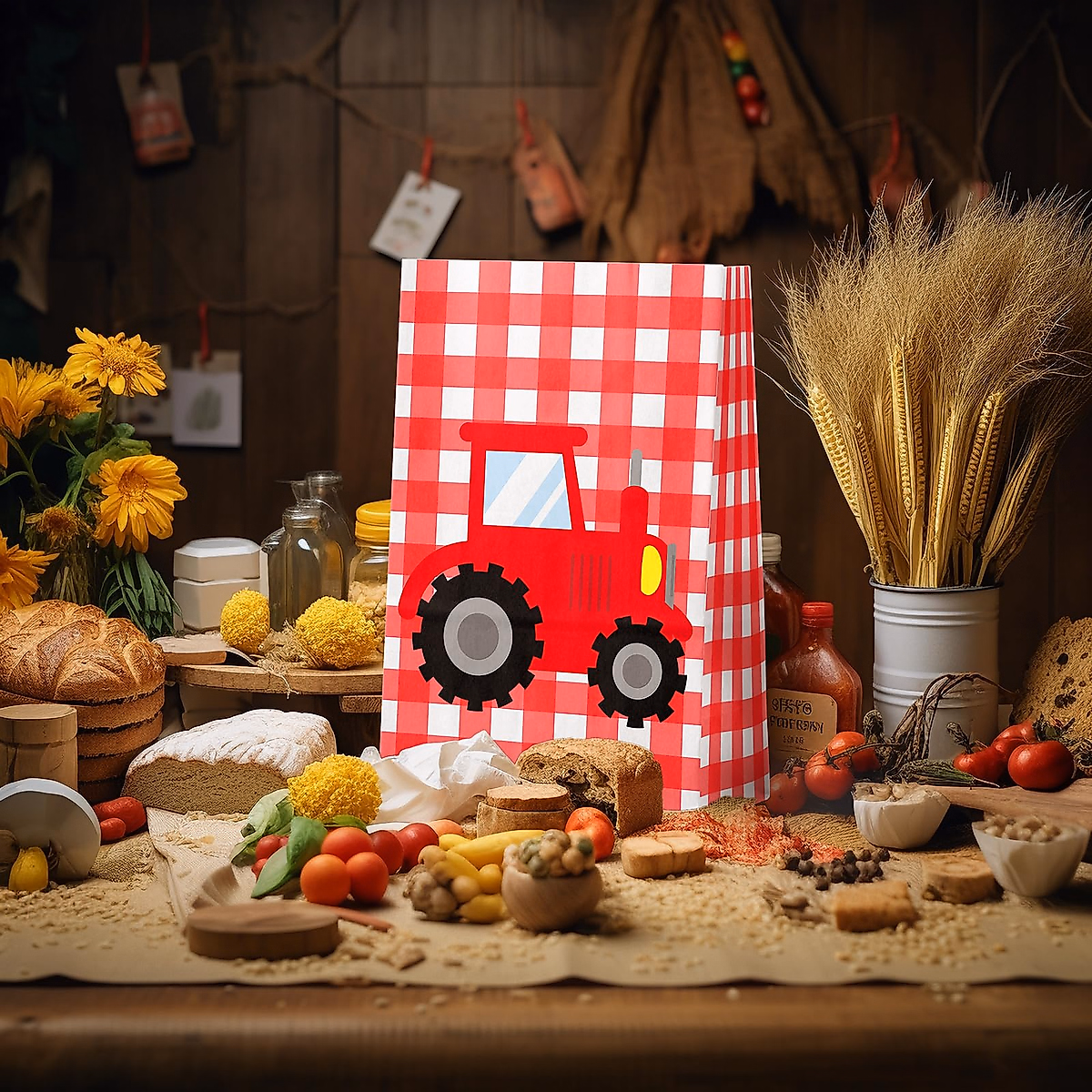 Celee Farm Animal Party Bags - Farm Goodie Bags - Farm Animal Party Supplies - Farm Party Favor for Kids Birthday