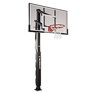 Silverback Ghost Basketball Goal with 60-Inch Tinted Tempered Glass Backboard