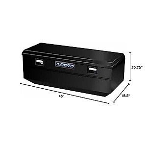 Lund 76548 48-Inch 16-Gauge Steel Flush Mount Single Lid Truck Tool Box, Black